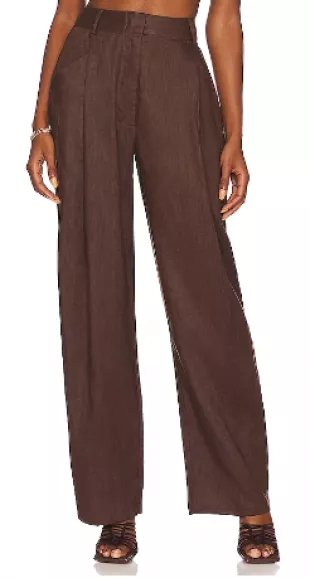 Alexae - Linen Trouser in Brown