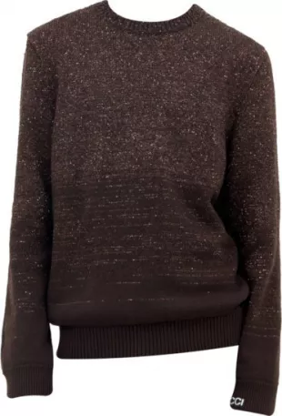 Gucci - Dark Brown Metallic Knit Sweater
