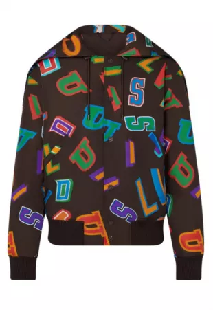 Louis Vuitton - x NBA Brown & Multicolor Letters Jacket
