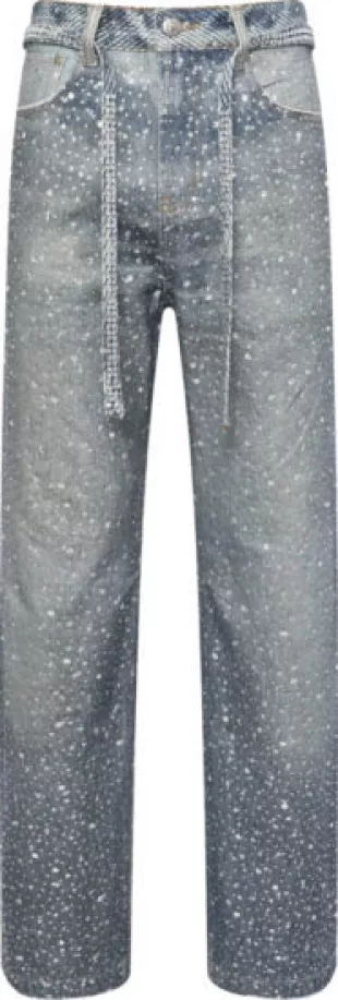 Birth Of Royal Child - Blue Gradient Allover Crystal 20K Jeans