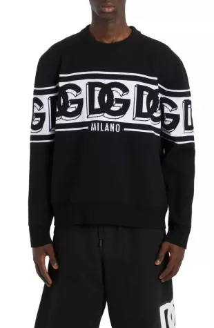 Dolce & Gabbana - DG Logo Jacquard Crewneck Sweater