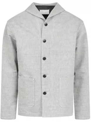 Maison Margiela - Grey Canvas Shawl Collar Jacket