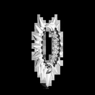 Maria Tash - Metal Mohawk with Black and White Diamond Pave Hoop ...