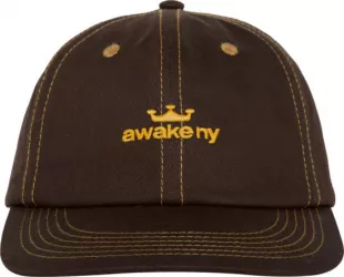 awake NY - Brown & Gold Crown Logo Hat