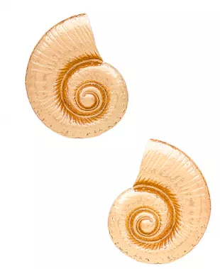 8 other reasons - Gold Shell Earrings