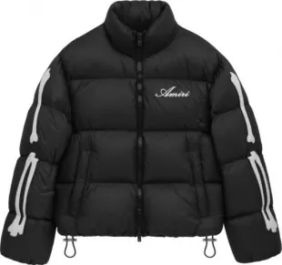 Amiri - Black Skeleton Bones Down Jacket