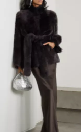 Nour Hammour - Elsa Belted Shearling Coat