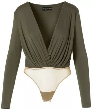 Sergio Hudson - Draped V-neck Bodysuit