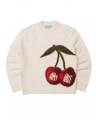 BNY - Cherry Mohair Knit Sweater