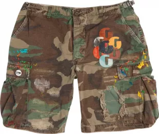 Gallery Dept. - Camo Multicolor G Patch Cargo Shorts