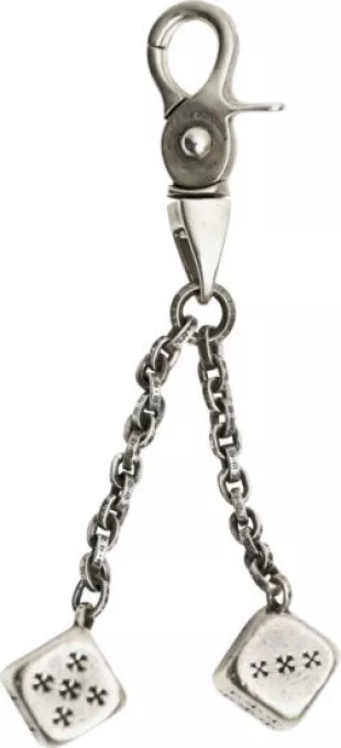 Chrome Hearts - Silver Two Dice Keychain