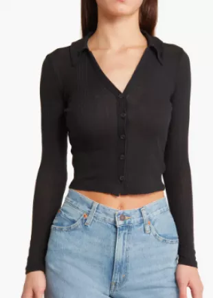 Madewell - Variegated Rib V-Neck Polo