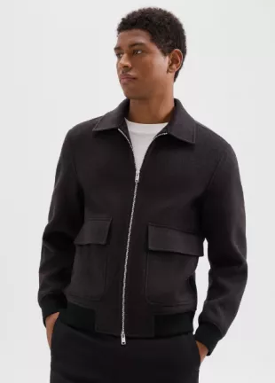 Theory - Sean Jacket in Double-Face Wool-Cashmere Baltic