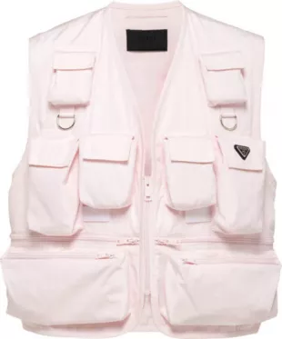 Prada - Peach Pink Utility Cargo Vest