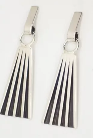 Tom Hawk - Navajo Jewelry Sterling Silver Post Dangle