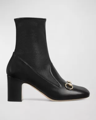 Gucci - Lady Leather Bit Loafer Booties