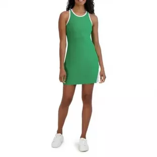 sage - Collective Splice Racerback Active Dress In Fern Green/ White