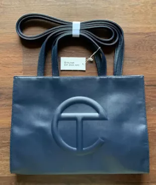 telfar - Metallic Vegan Leather Medium Shopping Bag