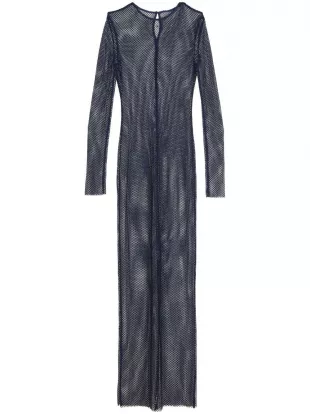 Fleur du mal - Embellished Fishnet Dress