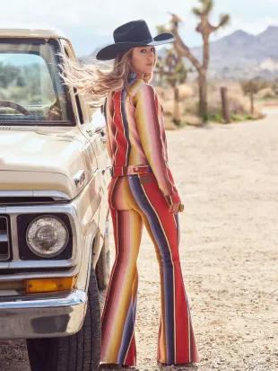 Wrangler - Wilson Rodeo Ben Stripe Bell Bottoms