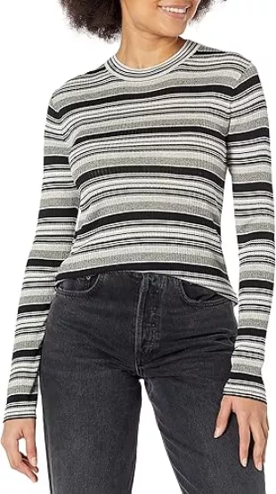 Theory - Stripe Rib Pullover