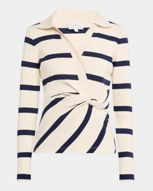 Tanya Taylor - Ellicot Stripe Twist-Front Top