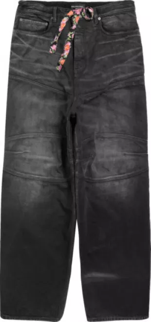 Balenciaga - Washed Black George V Baggy Jeans