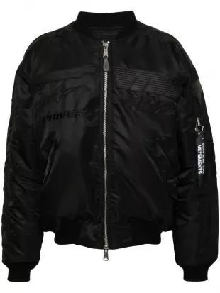 Vetements - x Alpha Industries Black Racing Logos Bomber Jacket