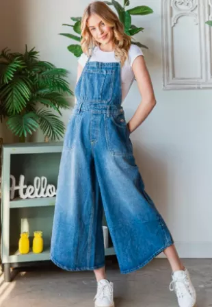 Oli & Hali - Denim Overalls Women's Bib Overalls Jeans Pants Jumpsuit