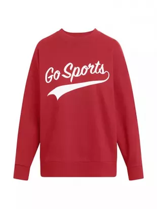 Favorite Daughter - Go Sports Sweatshirt in Red/ White
