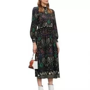 Sandro - Print Midi Dress