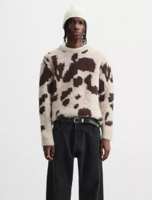 Zara - Animal Jacquard Sweater