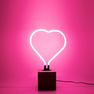 locomocean - Heart Table Neon Light : Lampe de table en forme de cœur ...