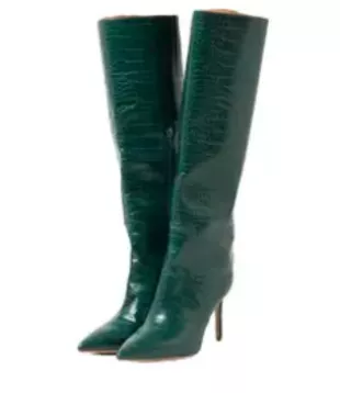 jeffrey campbell - Knee High Croc Embossed Boots