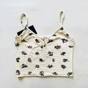 brandy melville - John Galt Chill Since Skylar Tank Button Down Version