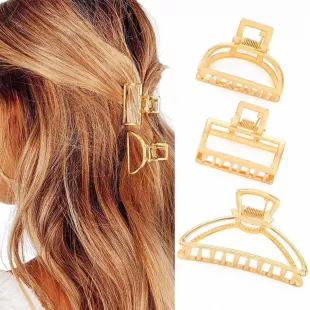 Cakure - Gold Hair Clips Metal Claw Clips Small Hair Claw Clamps