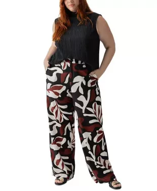 Sanctuary - Women's The Soft Linen-Blend Printed High Rise Pants