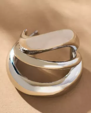 Anthropologie - Triple Curve Huggie Earrings