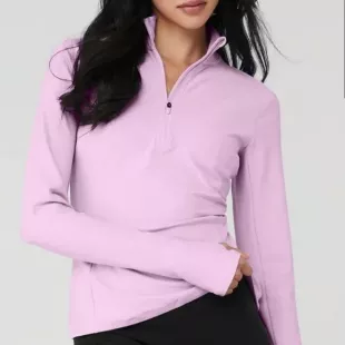 Alo Yoga - Alosoft 1/2 Zip Rapid Pullover Sweet Pink