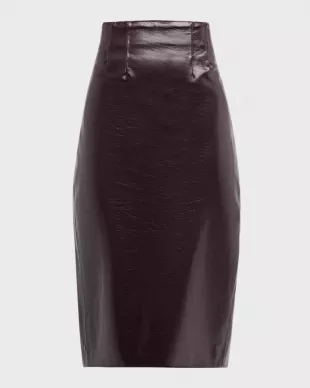 Veronica Beard - Holmes Vegan Leather Pencil Skirt