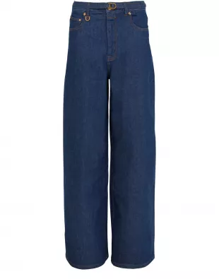 Zimmermann - Illuminate Belted High-rise Wide-leg Jeans