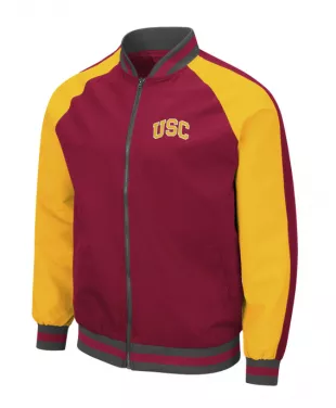 USC Trojans - Men's Colosseum Cardinal Arch Kent Bomber Jacket