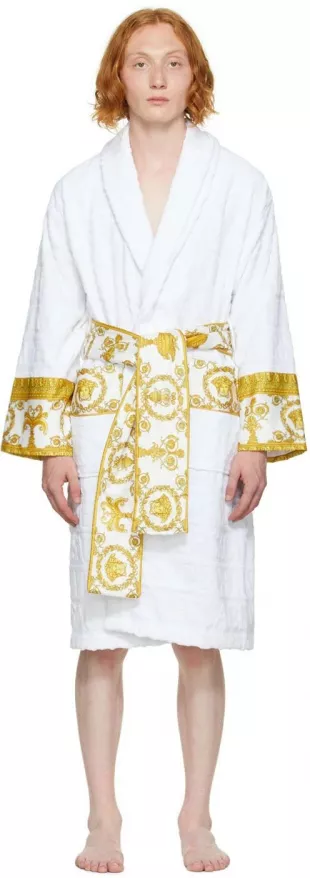 Versace - White 'I Heart Baroque' Robe