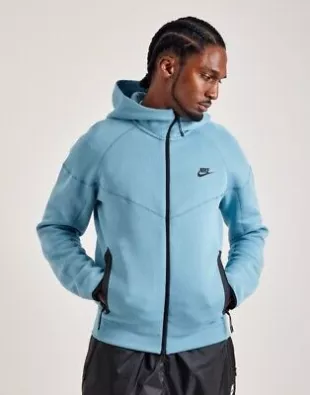Nike - Denim Turquoise 'Windrunner' Zip Hoodie