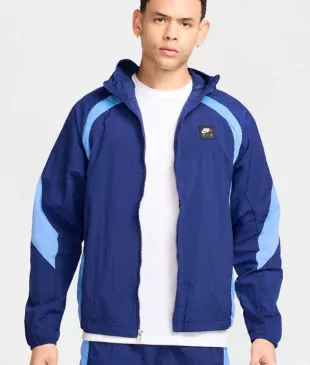 Nike - Navy & Light Blue-Panel Woven Jacket
