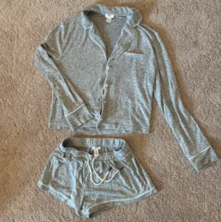 Forever 21 - Women's Grey And White Pajamas
