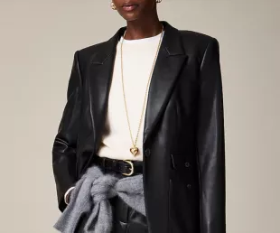 J. Crew - Vivienne Blazer in faux Leather