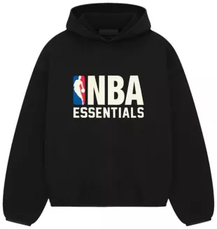 Fear of God - Essentials Nba Black Logo Fleece Hoodie
