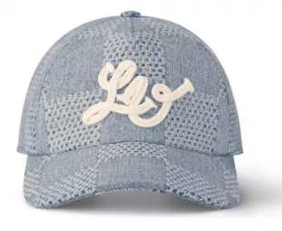 Louis Vuitton - Blue Damier Denim Rope-LV Hat