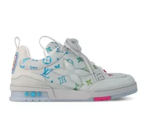 Louis Vuitton - Grey & Multicolor Gradient Monogram 'LV Skate' Sneakers
